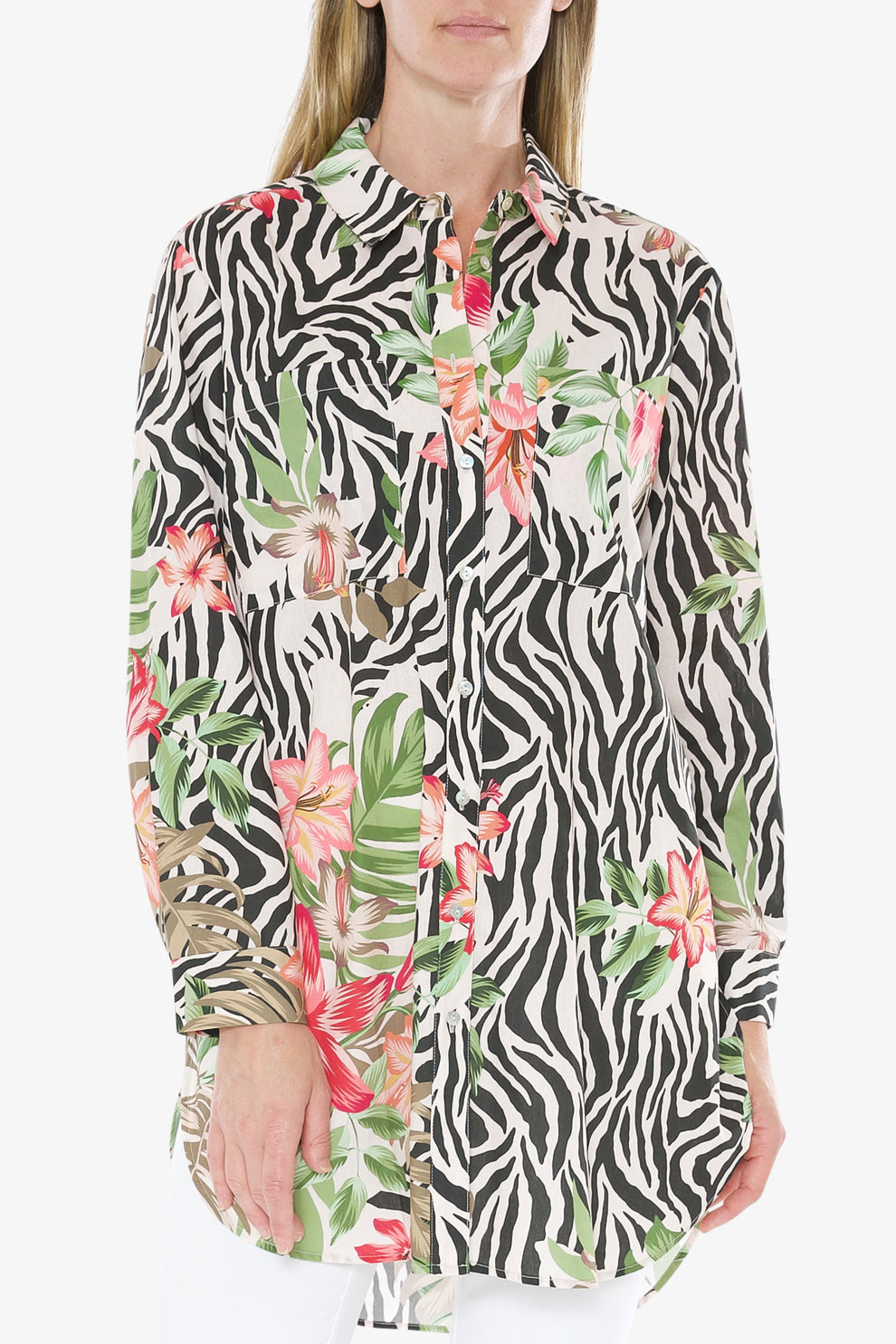 Women's Shirt Tropical Animal Print
