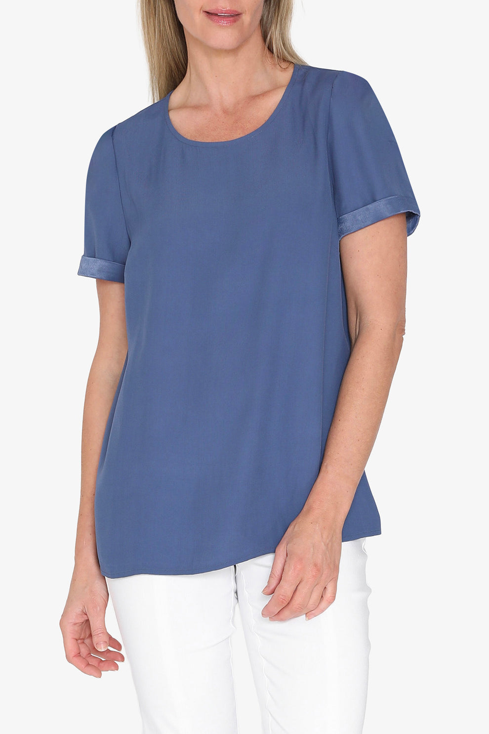 Womens kira slinky top blue p595358