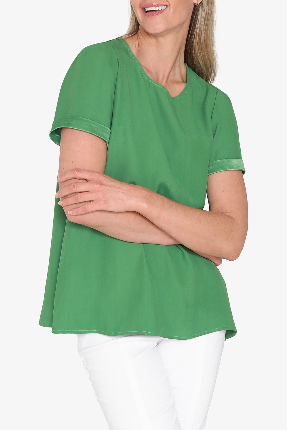 Womens kira slinky top green p595358